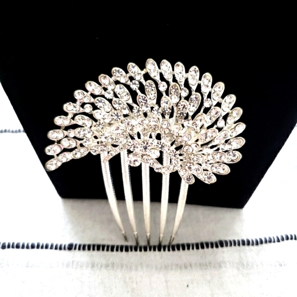 No Brand | Accessories | Rhinestone Floral Formal Hair Comb In Alloy ...